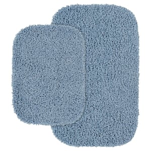 Garland Rug Jazz Basin Blue 21 in. x 34 in. Washable Bathroom 3-Piece ...