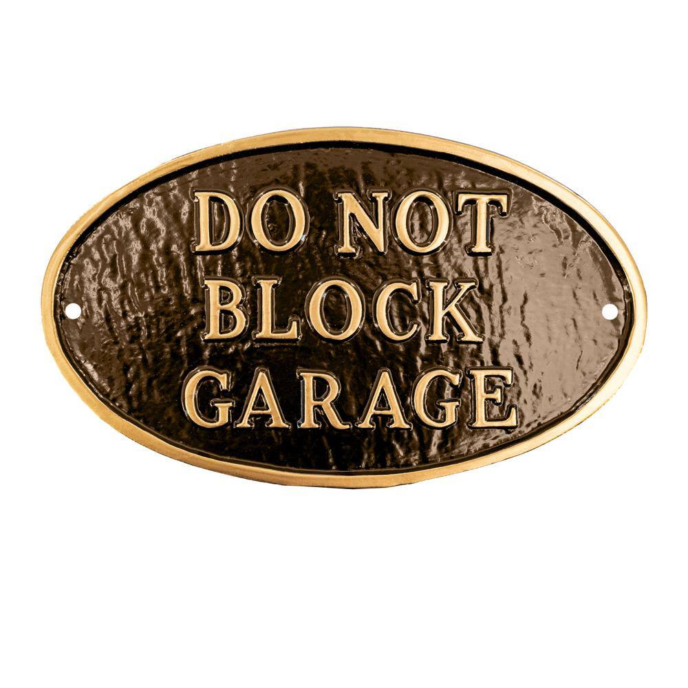 Montague Metal Products 10 in. x 18 in. Large Oval Do Not Block Garage ...
