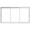 JELD-WEN V4500 Multi-Slide 141 in. x 80 in. Universal Handing Low-E White Vinyl 3-Panel Prehung ...