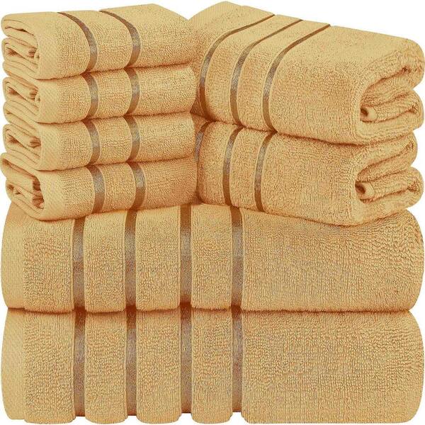 8-Piece Beige Luxury Cotton Towel Set TG-2A3652 - The Home Depot