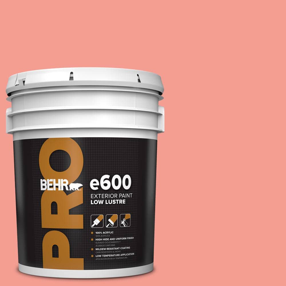 BEHR PRO 5 gal. #170B-4 Cool Melon Low Luster Exterior Paint PR62305 ...