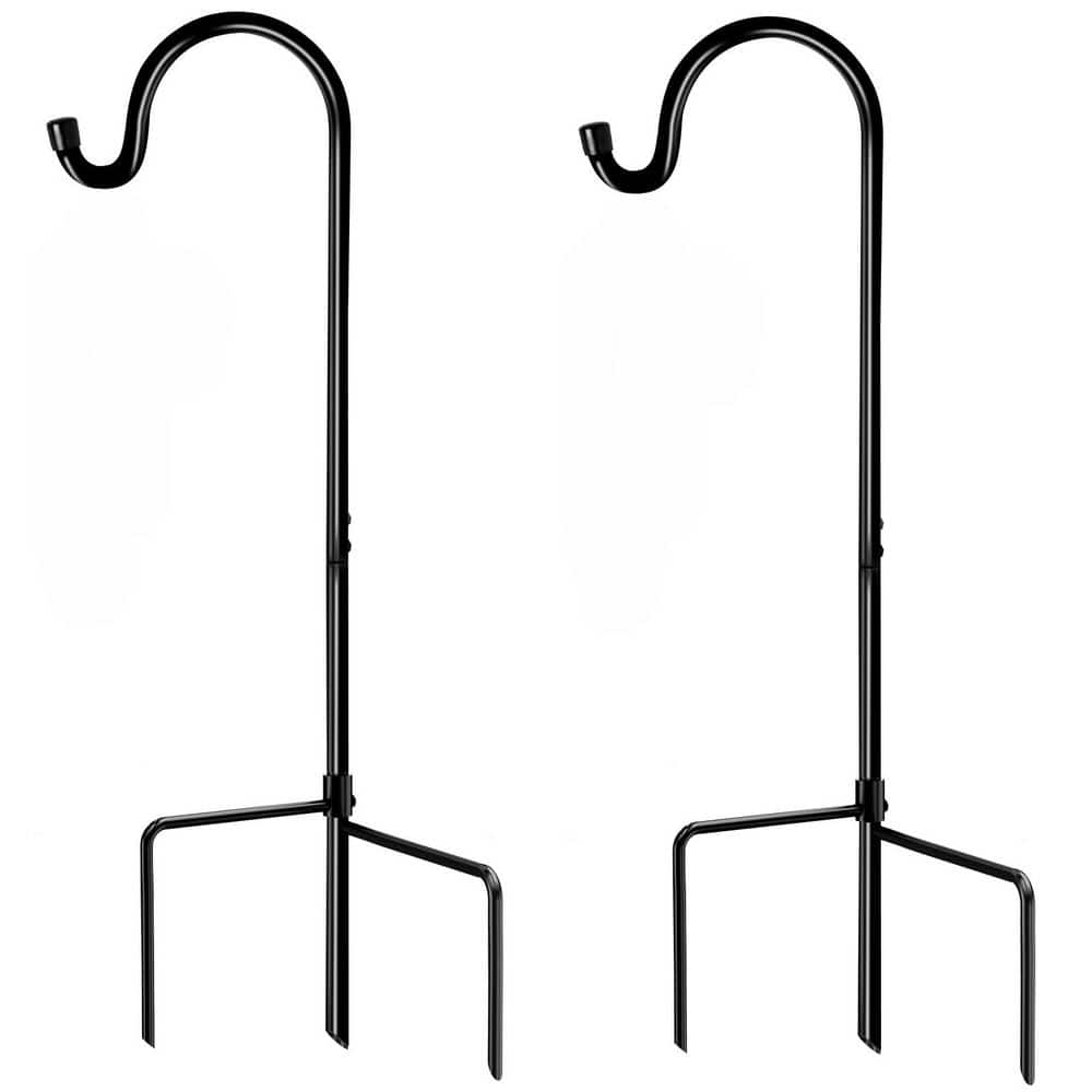 Justincity 33 in. Tall Black Premium Metal Heavy Duty Garden Decor ...