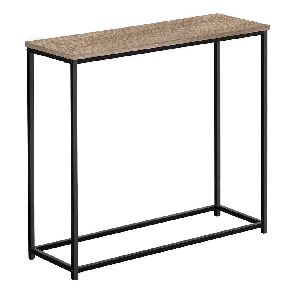 31.5 in. Dark Taupe Rectangle Particle Board Console Table HD 2253 ...