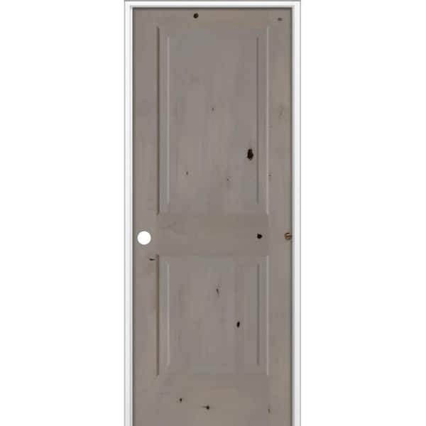 Reviews for null 32 in. x 80 in Rustic Knotty Alder 2 Panel Square ...