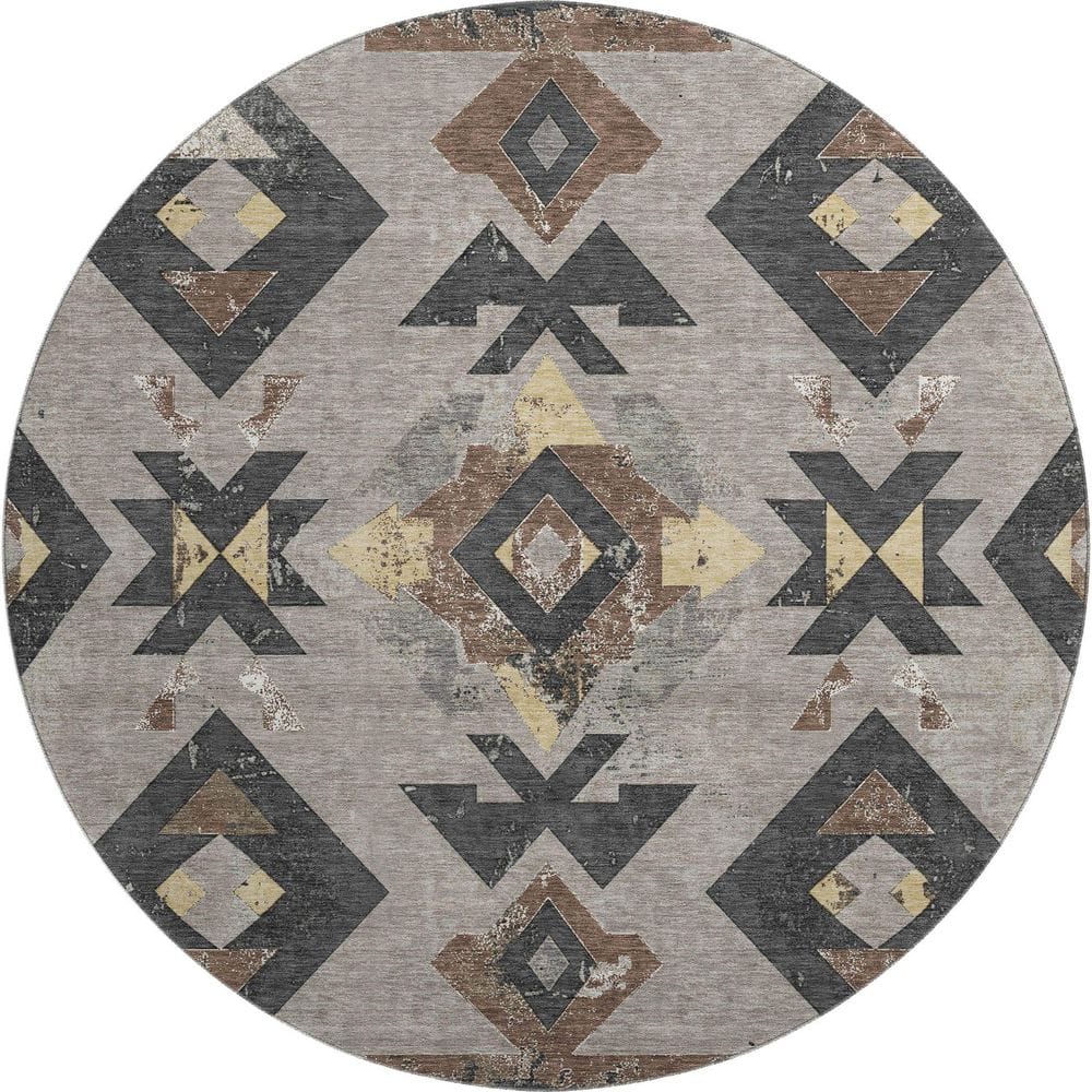 Addison Rugs Mayfield Premium Machine Washable Abstract AMF1882 Taupe 8 ...