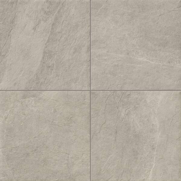 Corso Italia Slate Gray 24 in. x 24 in. x 0.75 in. Stone Look Porcelain ...
