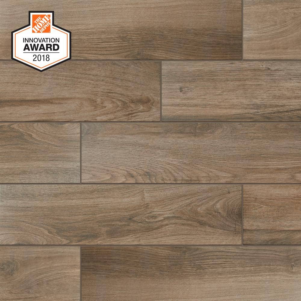 Lifeproof Sierra Wood 6 in. x 24 in. Porcelain Floor and Wall Tile (0. ...