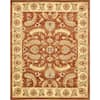 Unique Loom Voyage Hickory Brick Red 8' 0 x 10' 0 Area Rug 3132976 ...
