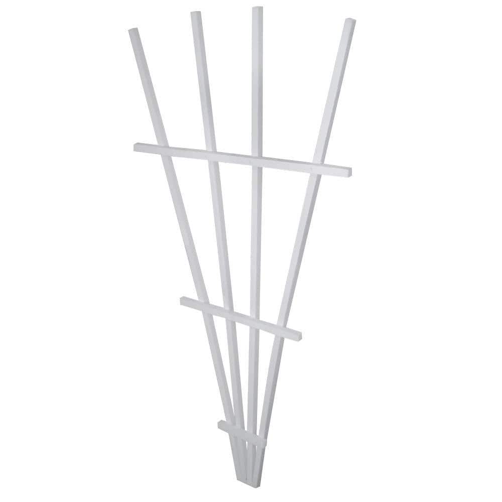 Greenes Fence 48 in. White Fan Trellis RC904W - The Home Depot