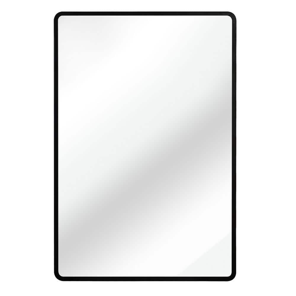 Nestfair Black 24 in. W x 36 in. H Metal Framed Wall mount or Recessed ...