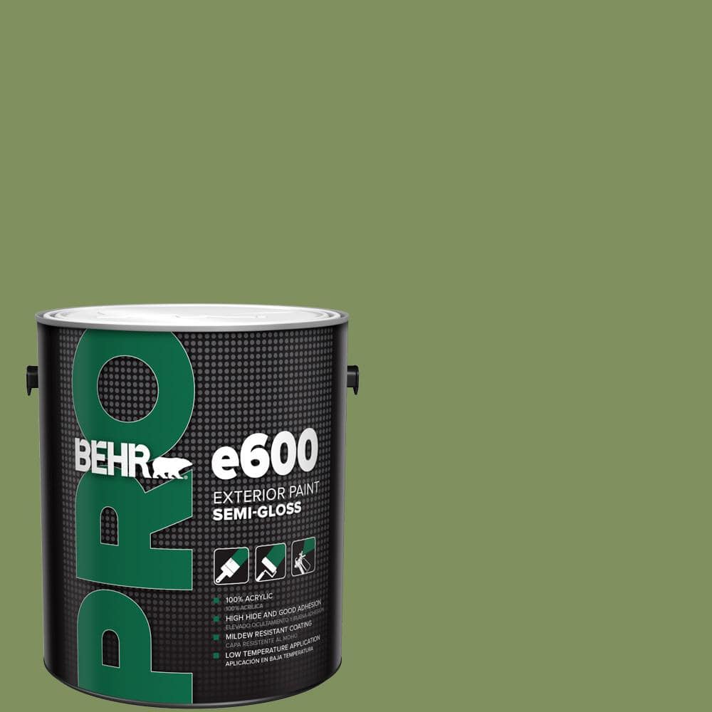 BEHR PRO 1 gal. #PPU10-03 Green Energy Semi-Gloss Exterior Paint ...