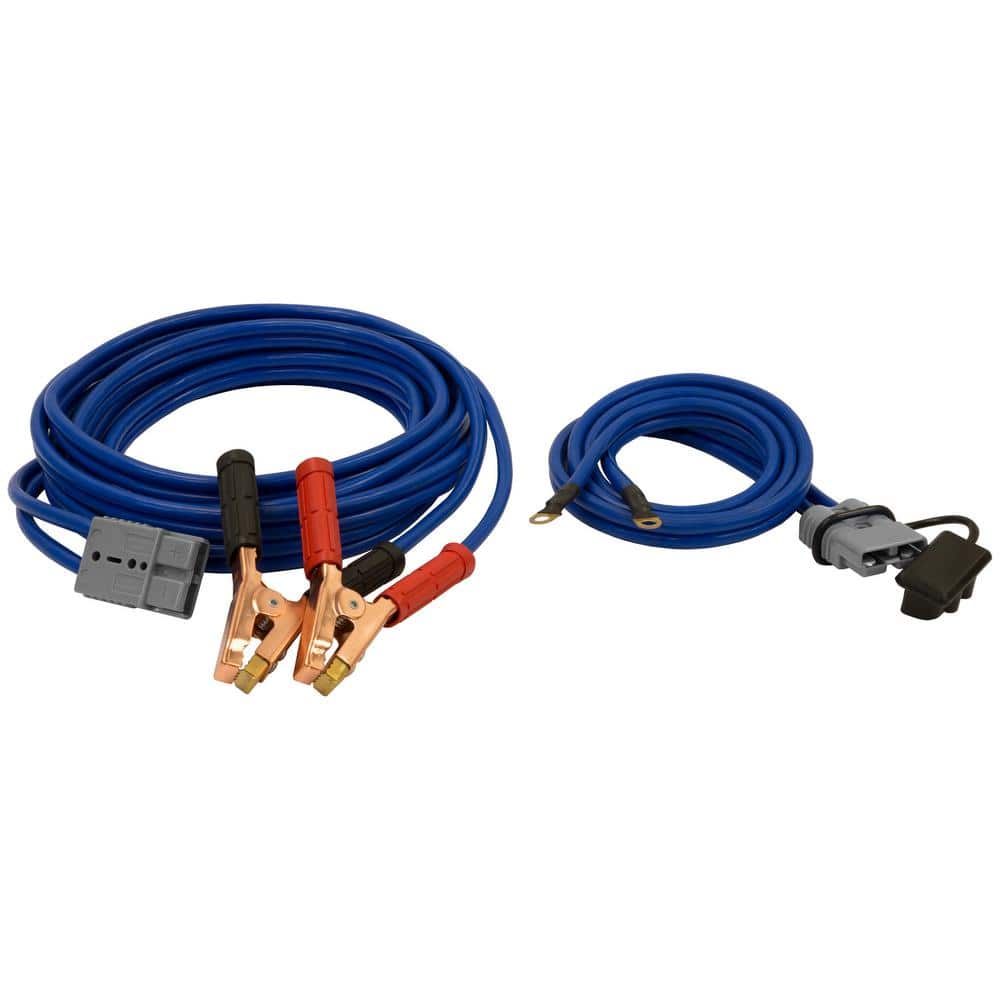 Buyers Products 28 Foot Long Booster Cables with Gray Quick Connect ...