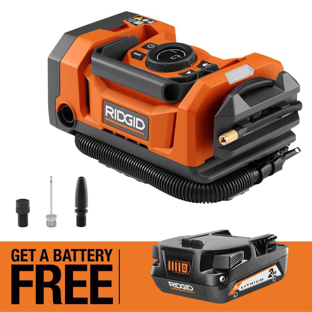 Reviews for RIDGID 18V Dual Function Cordless Inflator with FREE 2.0 Ah ...