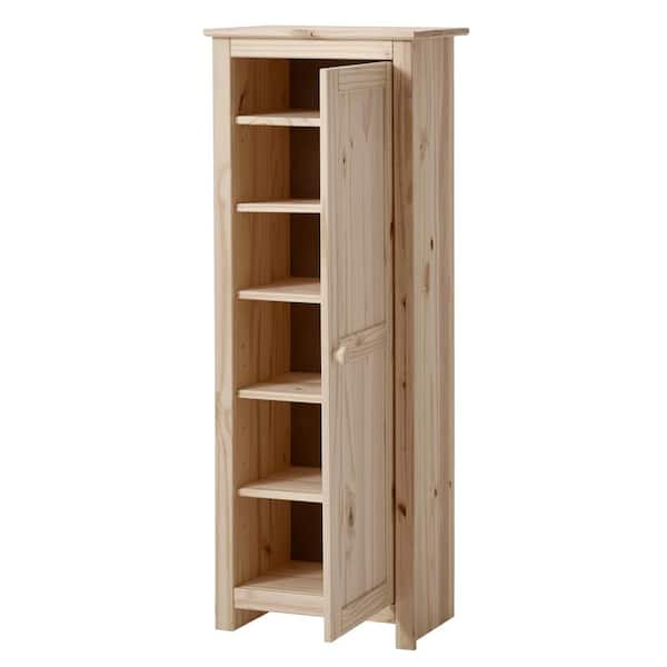 StyleWell Unfinished Natural Pine Wood Accent Cabinet 48 in. H x 18 in. W x 15 in. D 29258