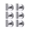 ALEASHA Round shape Knob Robe/Towel Hook in Brushed Nickel 6PCS AL-8J036X6 - The Home Depot