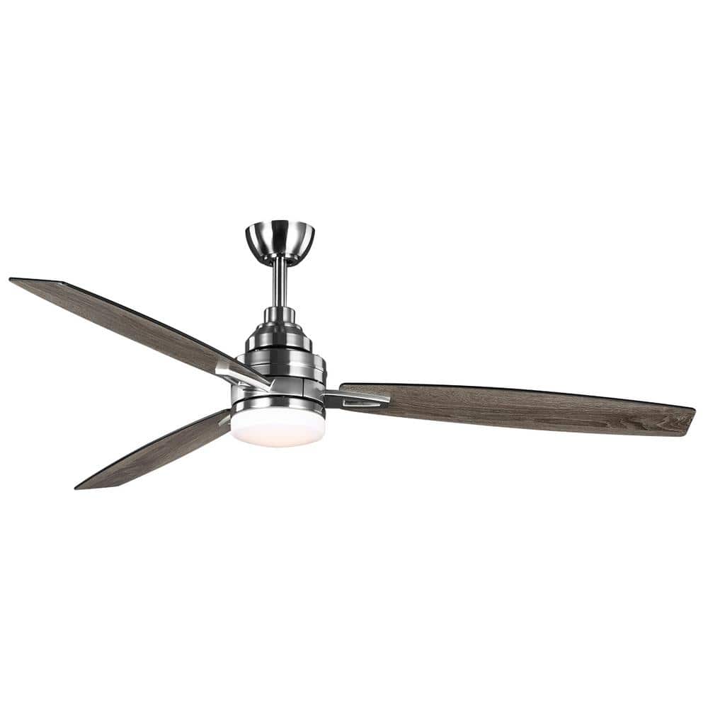 Home Decorators Collection Rowan 60 in. Integrated LED Indoor Brushed ...
