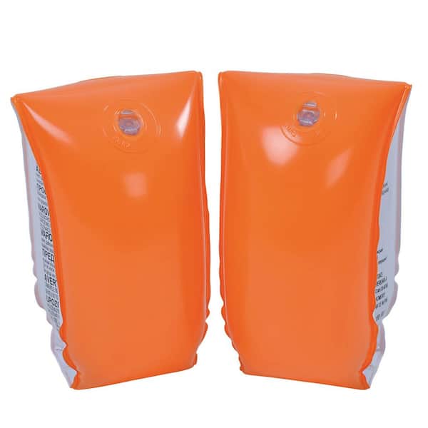 Pool Central Set of 2 Inflatable Orange Children's Arm Floats 6-Yers to ...