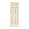 JELD-WEN 32 in. x 80 in. 6 Panel Colonist Primed Textured Solid Core ...