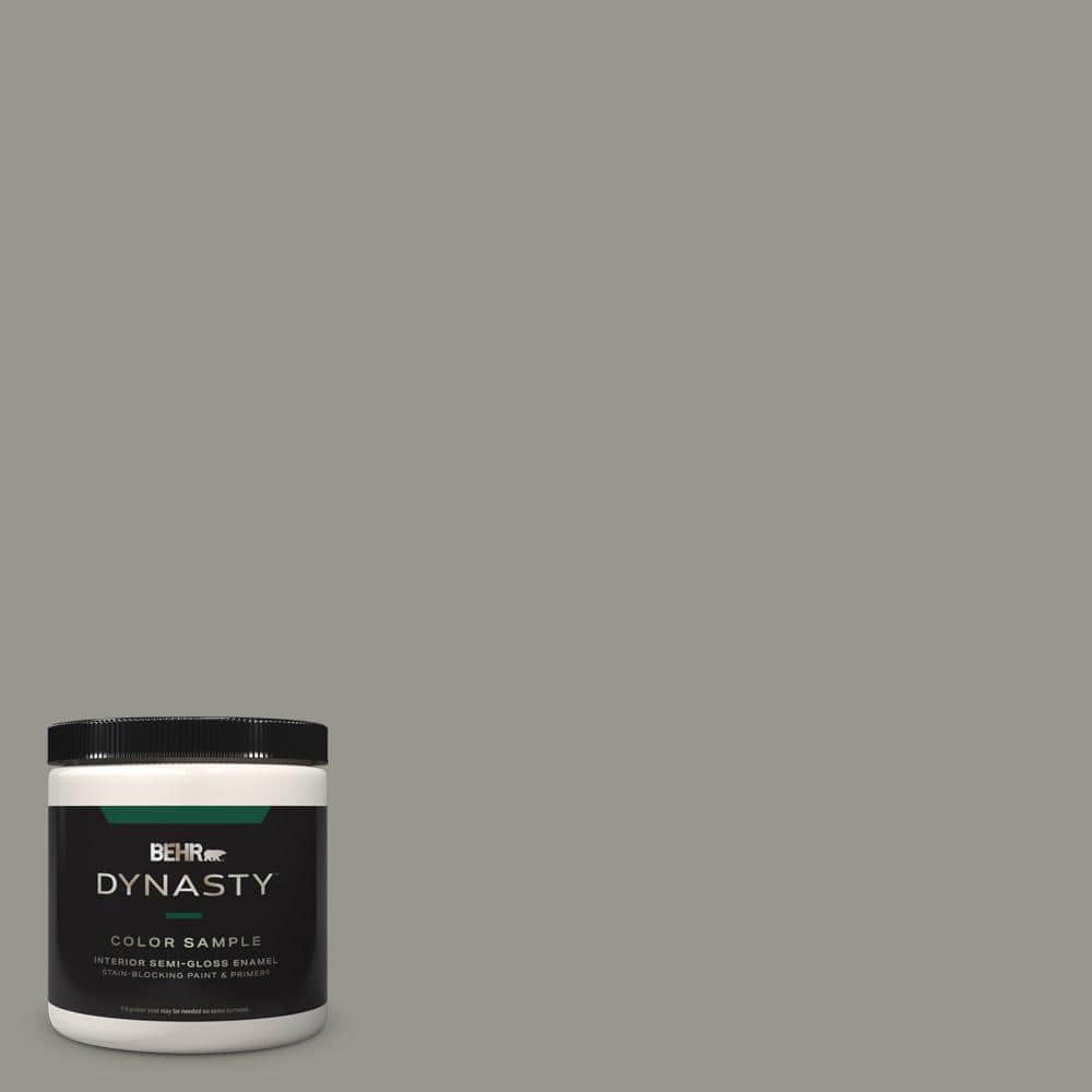 BEHR DYNASTY 8 oz. #N360-4 Battleship Gray One-Coat Hide Semi-Gloss ...