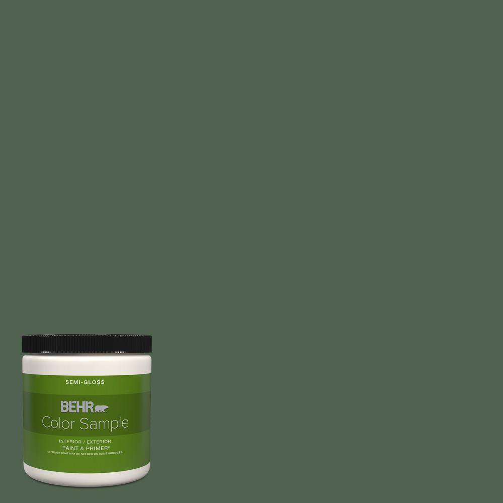 BEHR PREMIUM PLUS 8 oz. #BXC-60 Pasture Green Semi-Gloss Interior ...