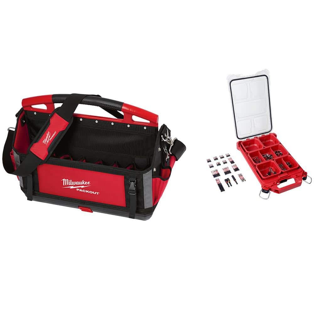 Milwaukee 20 in. PACKOUT Tote with SHOCKWAVE Impact Duty Alloy Steel ...