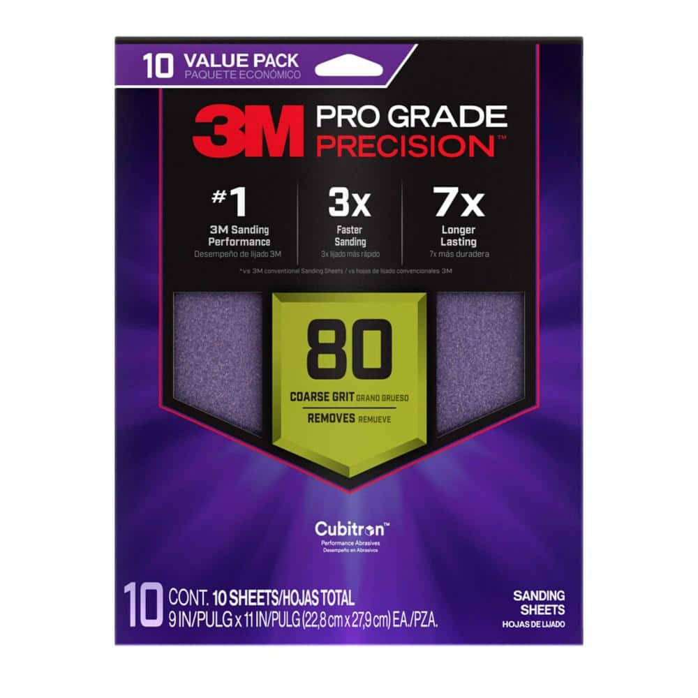 Reviews for 3M Pro Grade Precision 9 in. x 11 in. 80 Grit Faster ...