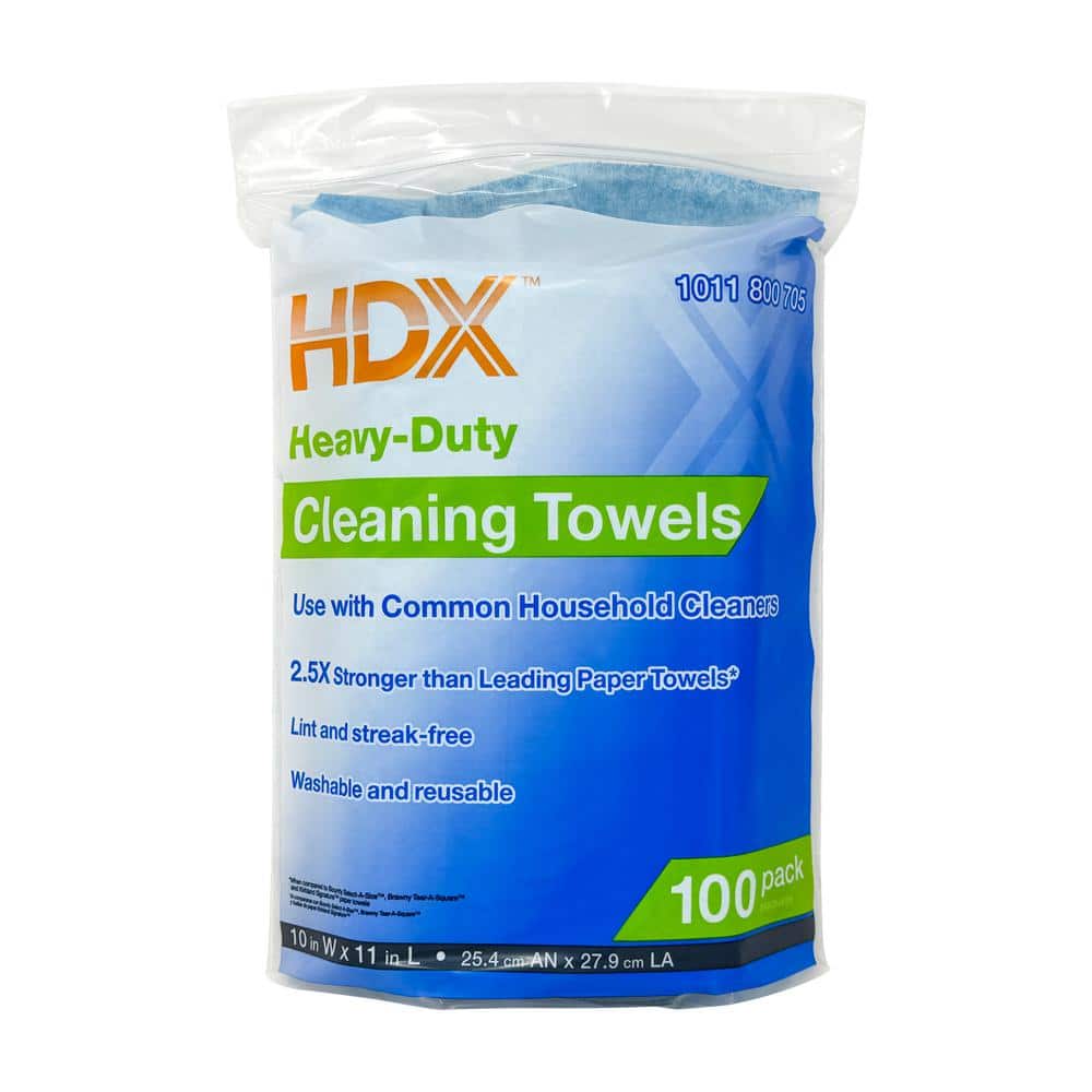 HDX 100ct HDX Cloth-Like Cleaning Towels NW-00631-100HDX - The Home Depot