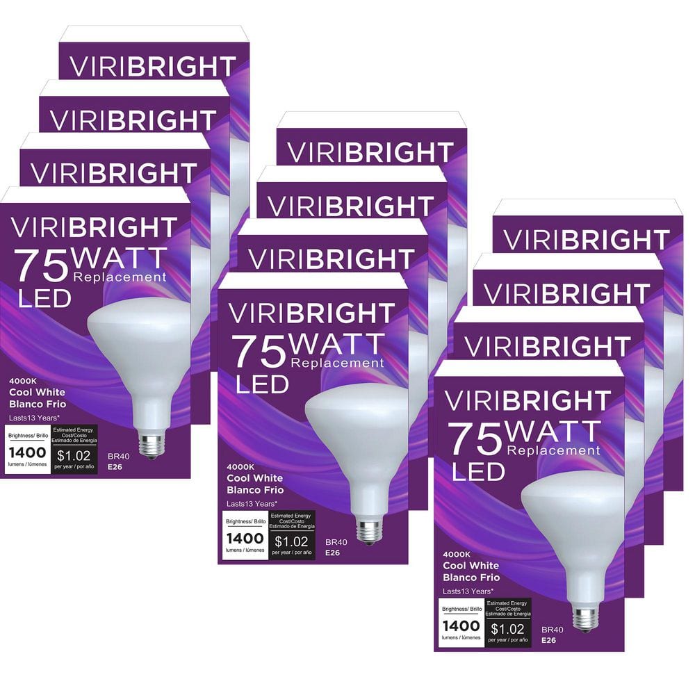 Viribright 100-Watt Equivalent BR40, 17-Watt Dimmable E26 Medium Base ...