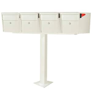 Mail Boss Mail Manager X4 Locking Mailbox Combo with Black Surface ...