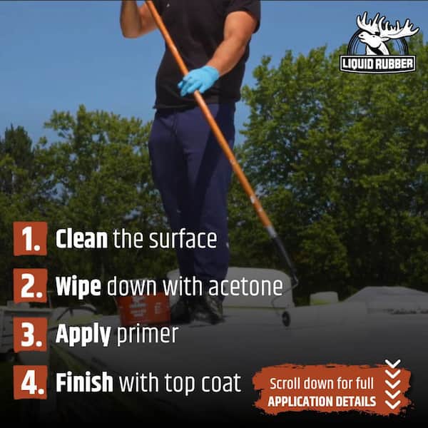 LIQUID RUBBER EPDM Primer 1 Gal. Water-Based Bonding Primer for Rubber ...