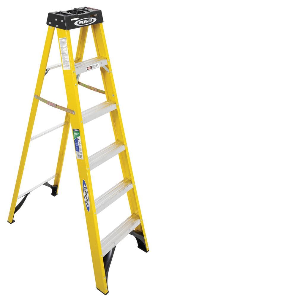 Reviews for Werner 6 ft. Fiberglass Step Ladder with 225 lbs. Load ...