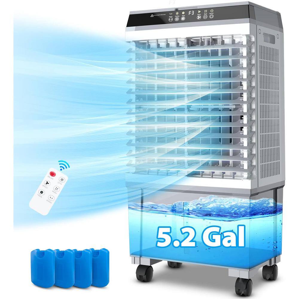 YESCOM 1800 CFM 1000 sq. ft. 3-in-1 Portable Evaporative Air Cooler ...