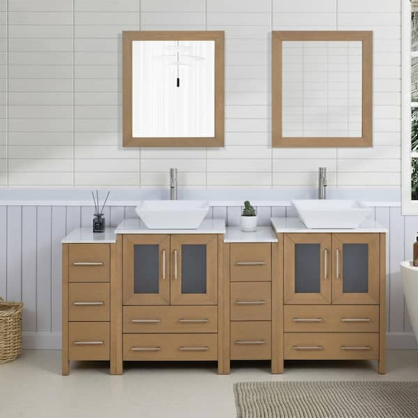 Reviews for Vanity Art Ravenna 72 in. Double Sink Freestanding ...