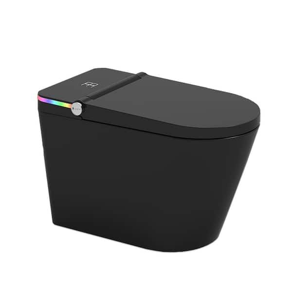 CATALINA Auto Open Close Lid Elongated Bidet Toilet in Matte Black with ...