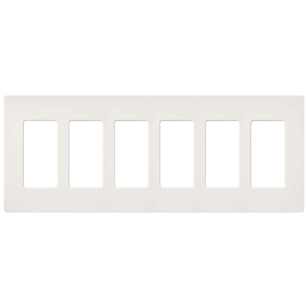 Lutron Claro 6 Gang Wall Plate for Decorator/Rocker Switches, Satin ...