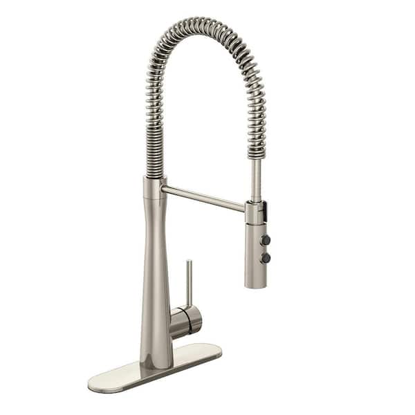PRIVATE BRAND UNBRANDED Single-Handle Spring Sprayer Kitchen Faucet ...