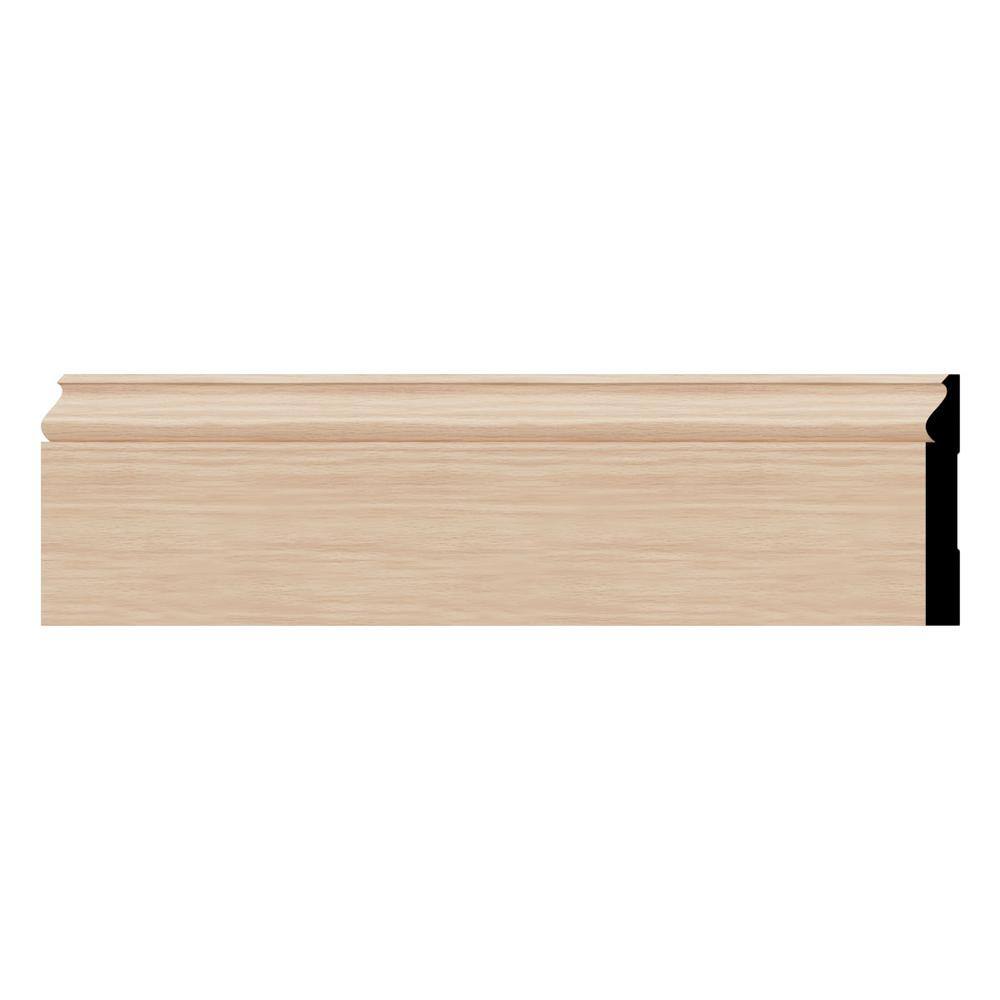 Ekena Millwork WM163 0.56 in. D x 5.25 in. W x 96 in. L Wood Red Oak ...