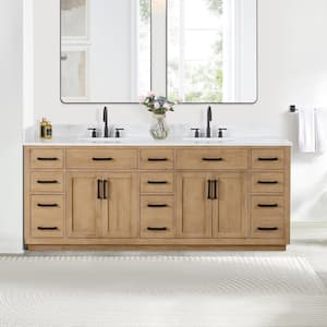 Altair Gavino 30 in. Single Freestanding Natural Ash Bath Vanity with ...