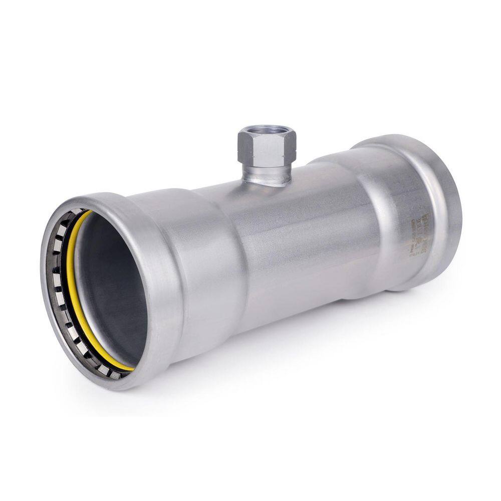 T TITANPRESS 4 in. x 4 in. x 3/4 Carbon Steel Press X FPT Female Tee XL HNBR Gas TPRT4434G - The ...