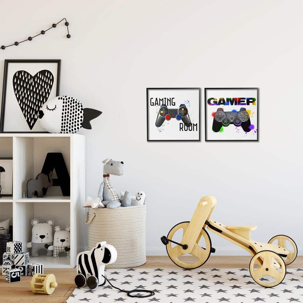 Stupell Industries Retro Gaming Room Control by Kim Allen, Marcus Prime ...