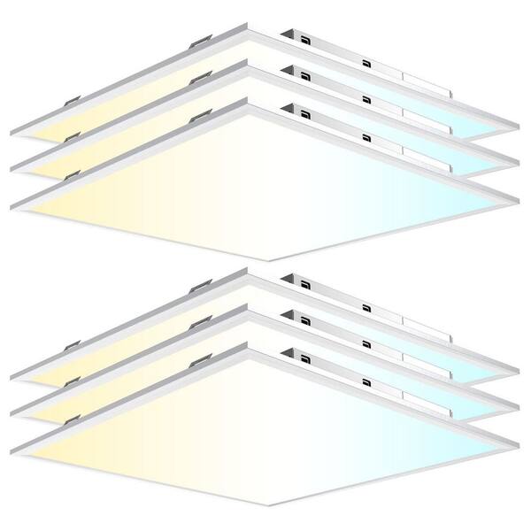 LUXRITE 1 ft. x 4 ft. Center Basket LED Troffer Panel Light 2000/2500 ...
