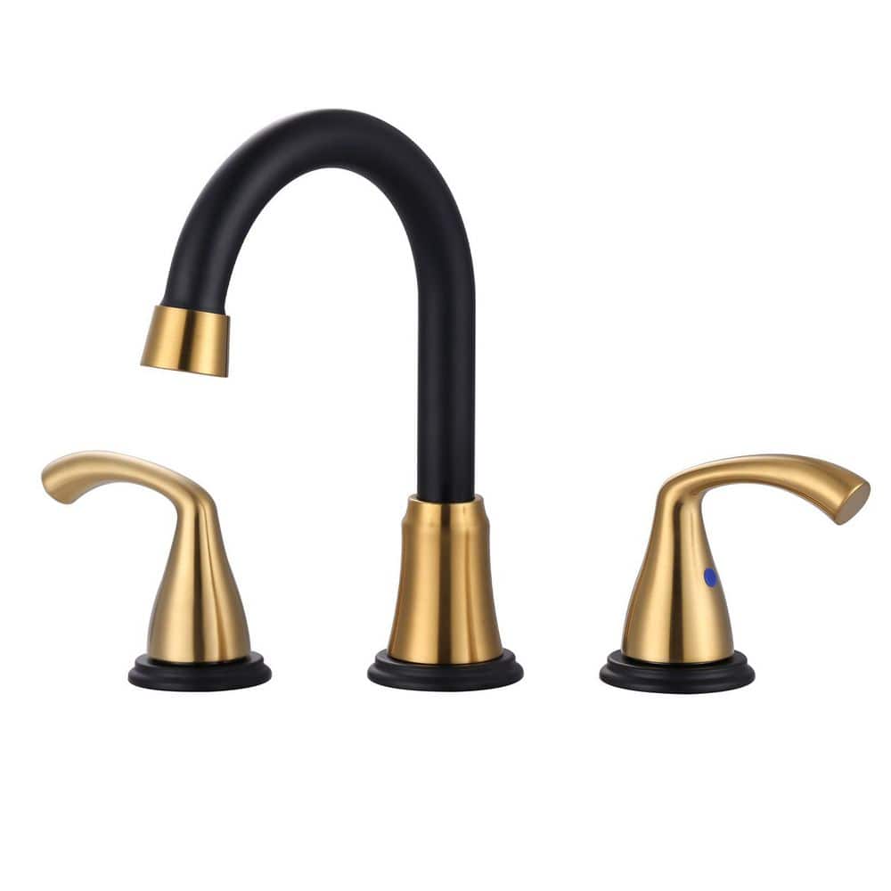 AVITAS 8 in. Widespread Double Handle Bathroom Faucet with Pop-up Drain ...