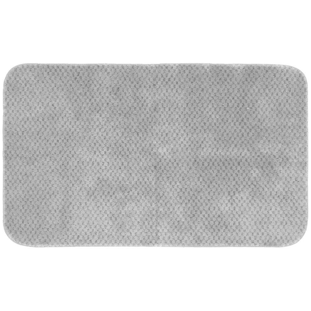 Garland Rug Cabernet Platinum Gray 30 in. x 50 in. Washable Bathroom ...
