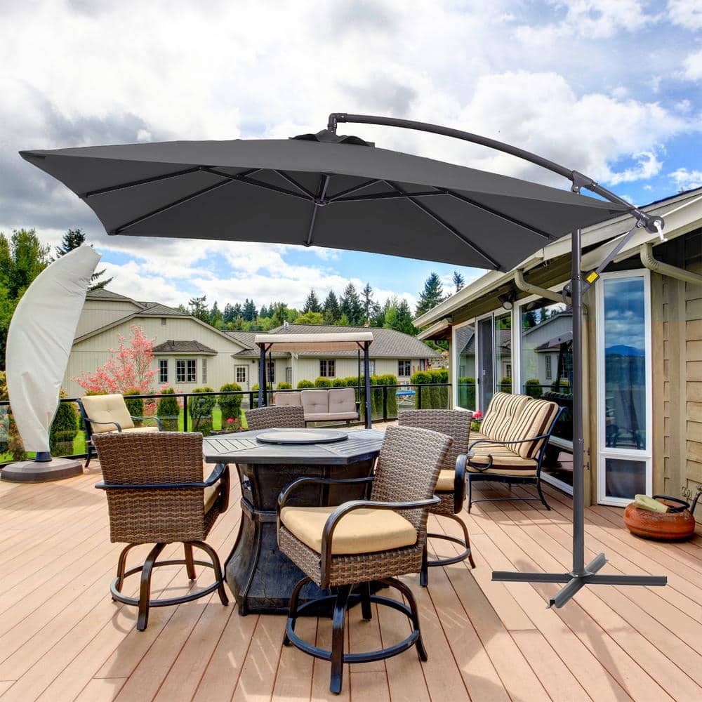 Sonkuki 8.2x8.2 ft. Outdoor Patio Umbrella, Square Canopy Offset ...