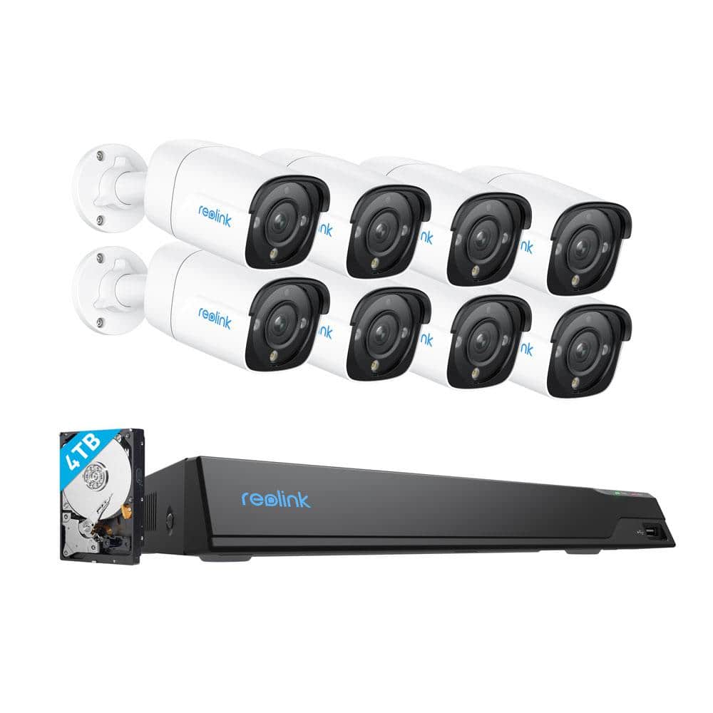 REOLINK 16 Channel 12MP NVR System with 8 x 12MP Bullet PoE Camera ...