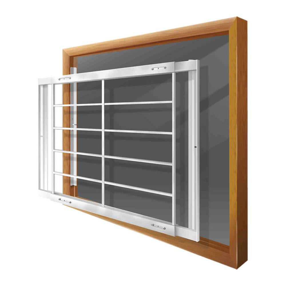 Mr. Goodbar Removable 42 in. to 54 in. Adjustable Width 6-Bar Window ...