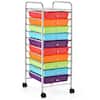 Bunpeony 10-Tier Multicolor Rolling Storage Cart Organizer Steel ...