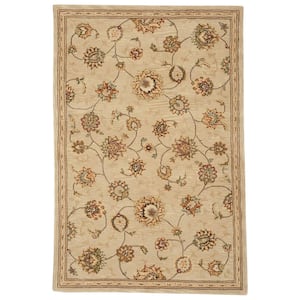 Nourison 2000 Beige 6 ft. x 9 ft. Bordered Traditional Area Rug 019585 ...