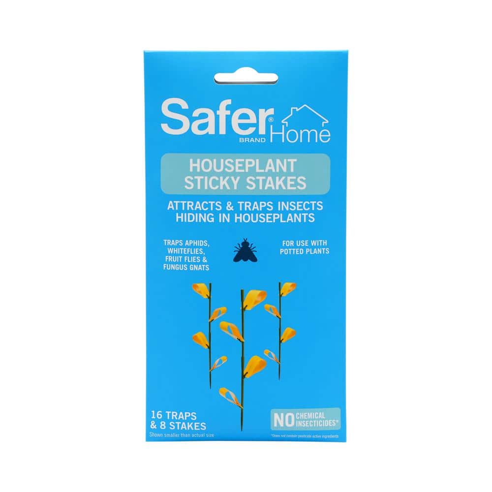 Safer Brand Houseplant Sticky Stake Insect Traps for Indoor Plants ...