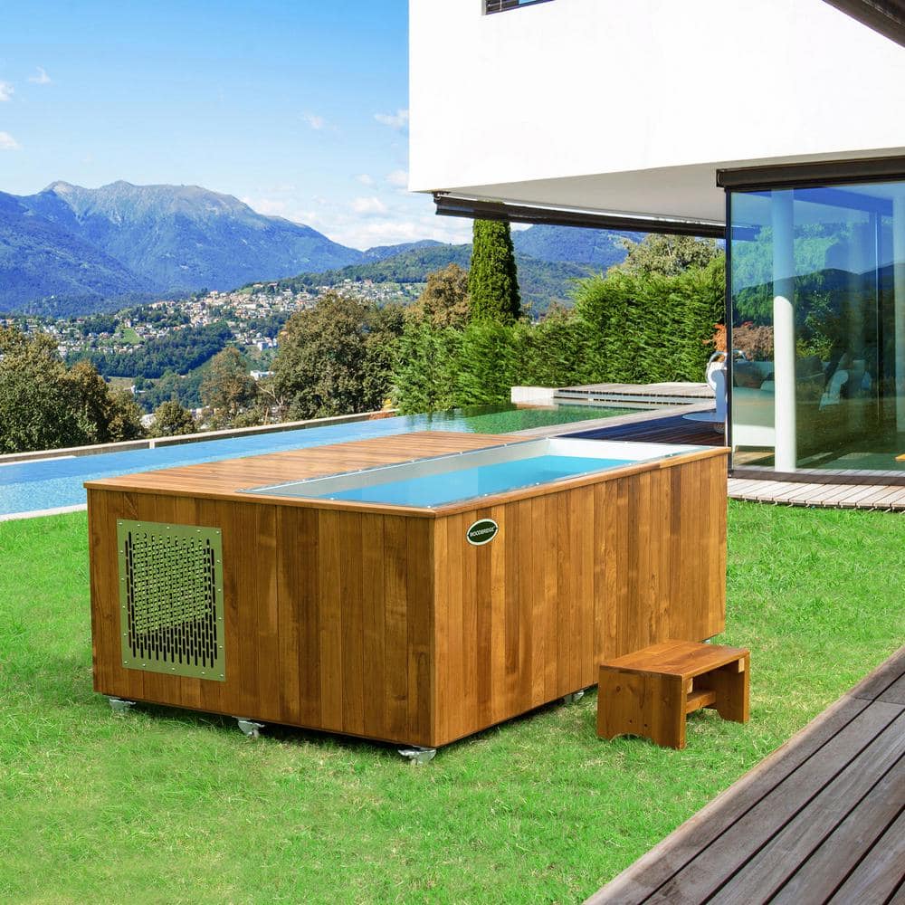 WOODBRIDGE 71 in. 1-Person 0-Jet Standard Cold Plunge Ice Bath Tub/Hot ...